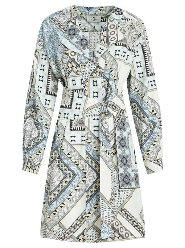 Etro Patchwork Printed Shirt Dress - White
