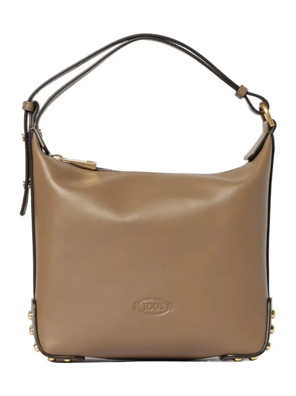 TOD'S Studded Shoulder Bag - Brown