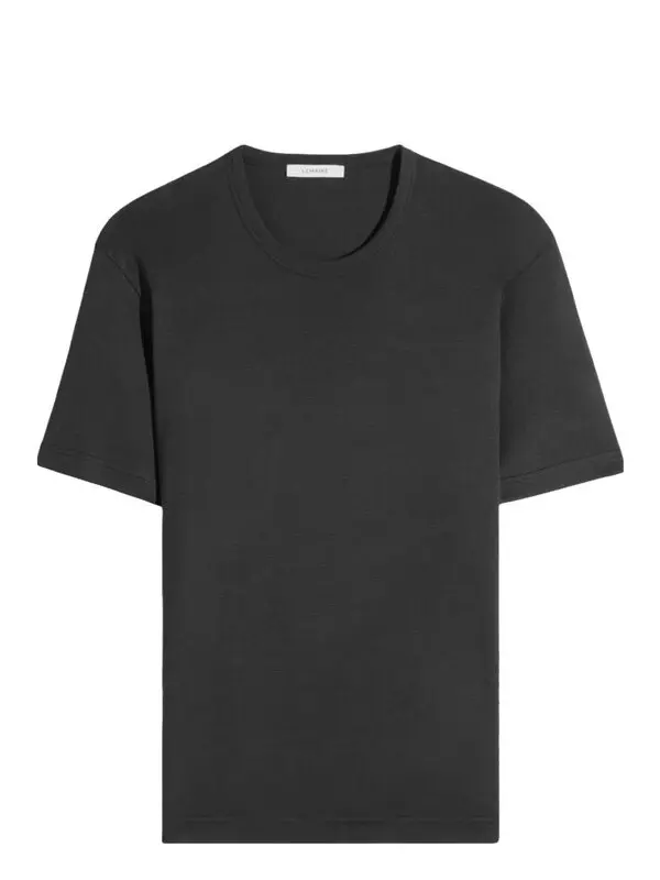 LEMAIRE Ribbed T-shirt With Short Sleeves - Black