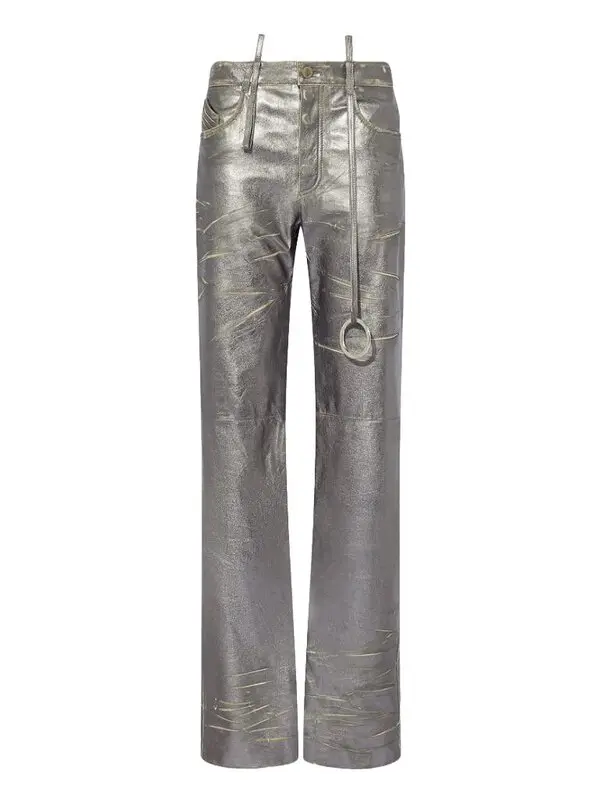 Attico Straight Casual Pants - White