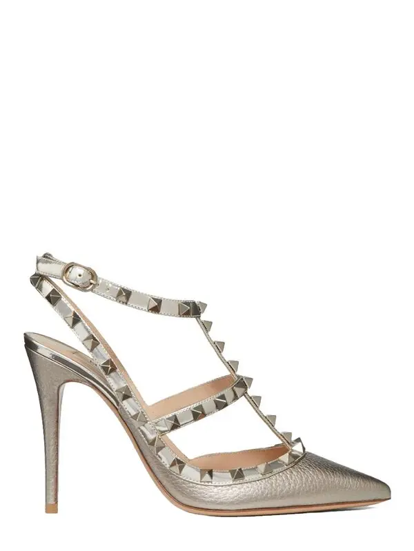 Valentino Garavani Rockstud Pointed Toe Caged Pumps - Nude