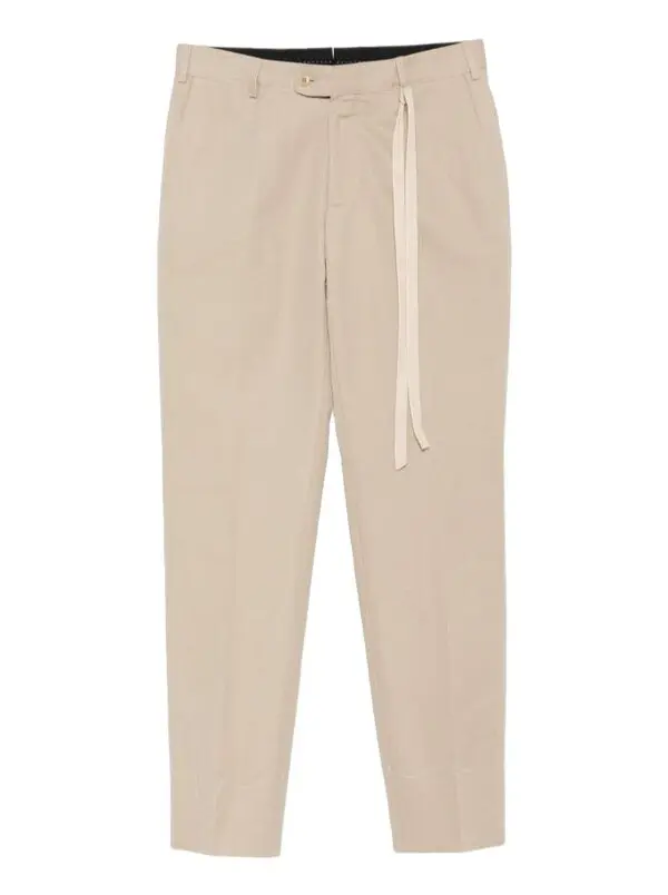 Brioni Tailored Trousers With Belt Loops - Nude