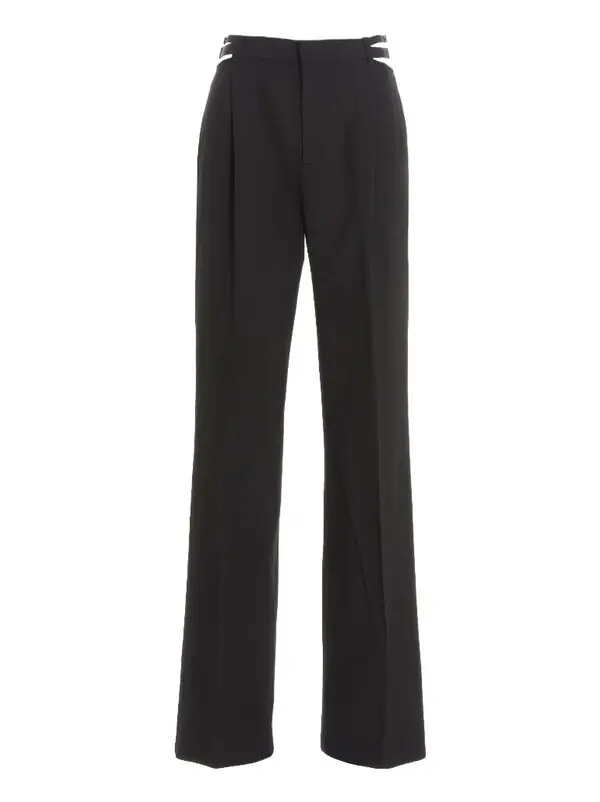 DION LEE Lingerie Wool Tailored Pants - Black