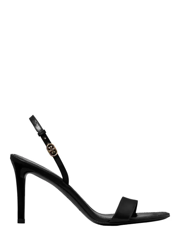 Tory Burch 85mm Double T Buckle Sandals - Black