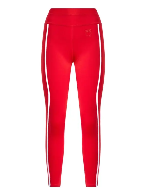 Pinko Side-striped Slim-fit Leggings - Red