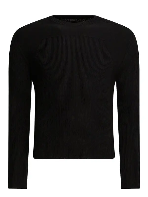 Rick Owens Virgin Wool Crewneck Sweater - Black