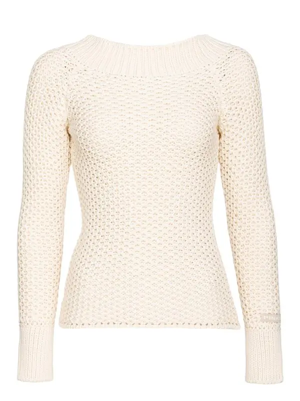 Pinko Crochet-knit Sweater - White