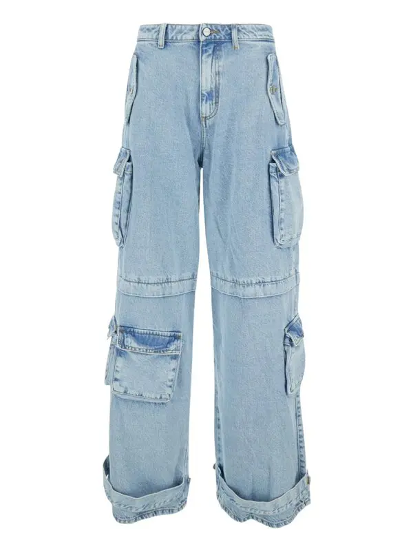 ICON DENIM LOS ANGELES Rosalia Wide-leg Cargo Jeans - Blue