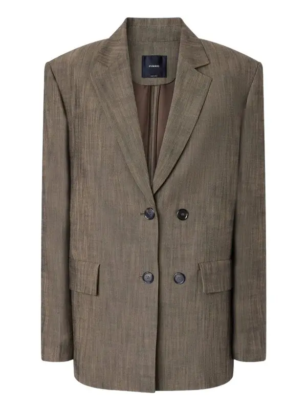 Pinko Double Breasted Blazer Jacket - Green