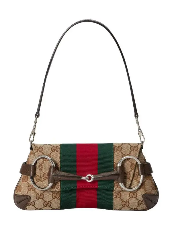 Gucci Horsebit Chain Small Shoulder Bag - Brown
