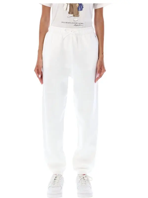 Polo Ralph Lauren Logo Embroidered Drawstring Track Pants - White