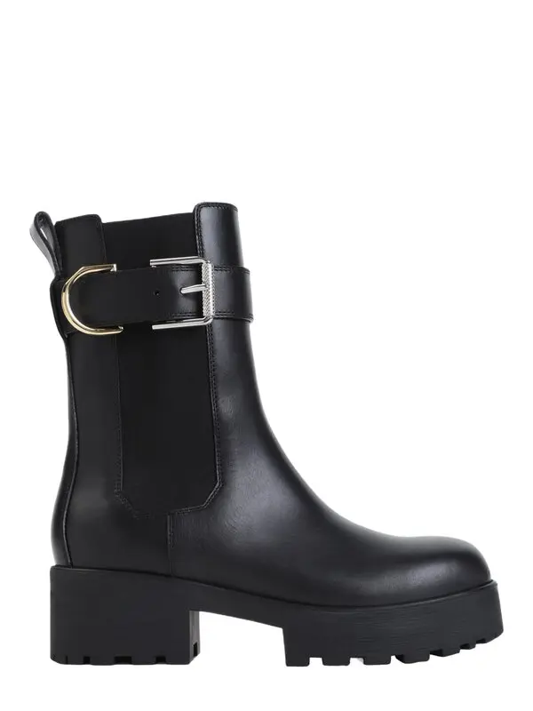 Givenchy 4g Debossed Buckled Chelsea Boots - Black