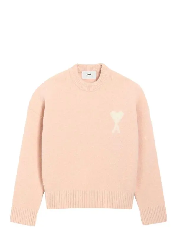 Ami De Coeur Crewneck Knitted Jumper - Pink