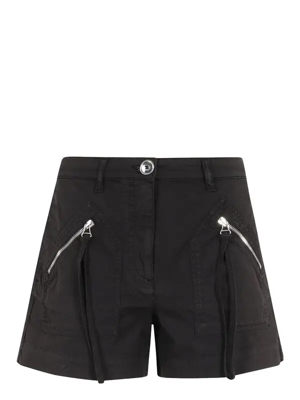 Pinko Zip Detail Cargo Shorts - Black