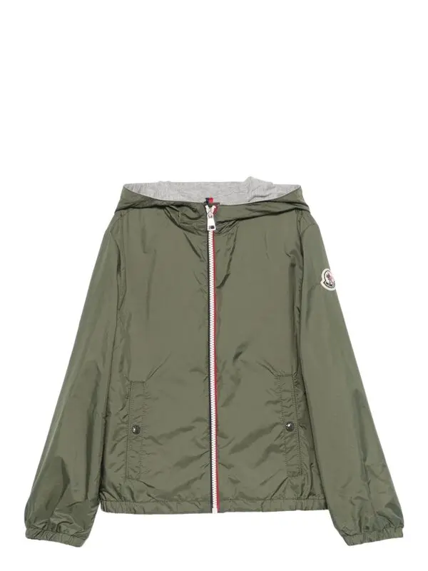 Moncler Hooded Zip-up Rain Jacket - Dark Green