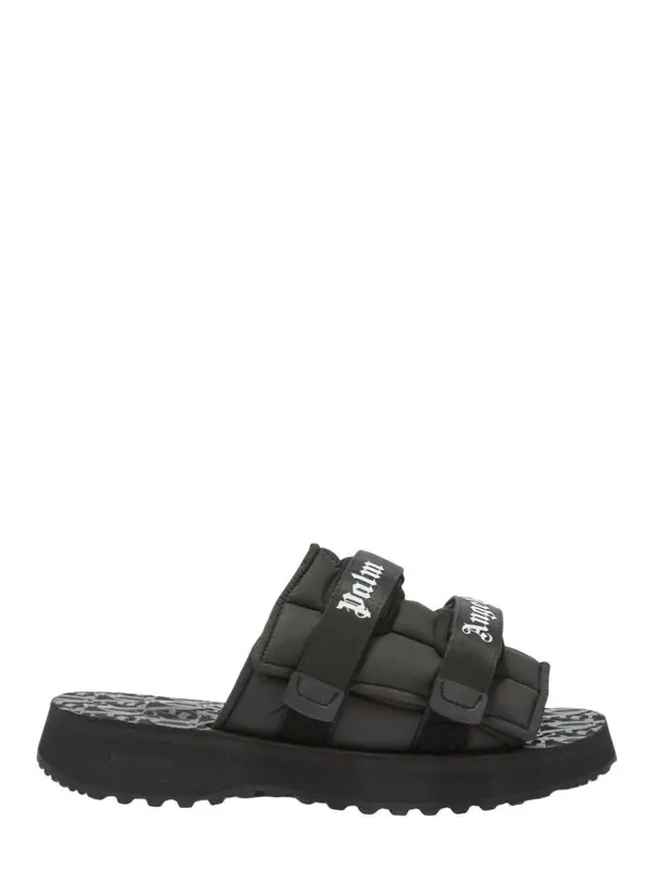 Palm Angels X Suicoke Moto-p Logo Printed Slides - Black