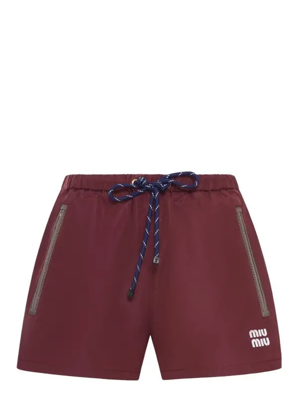 Miu Miu Technical Drawstring Shorts - Red