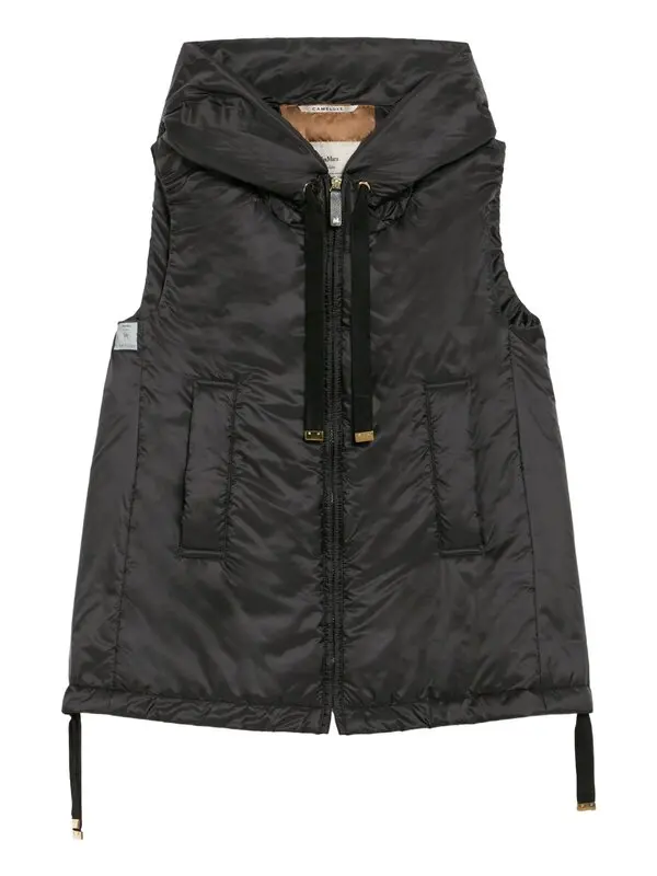 Max Mara Greengo Zip-up Hooded Gilet - Black