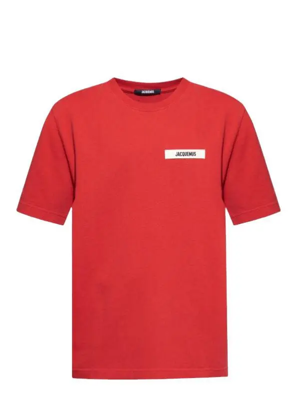 Jacquemus Logo Patch Crewneck T-shirt - Red