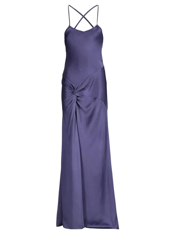 Victoria Beckham Ruched Cami Maxi Dress - Blue