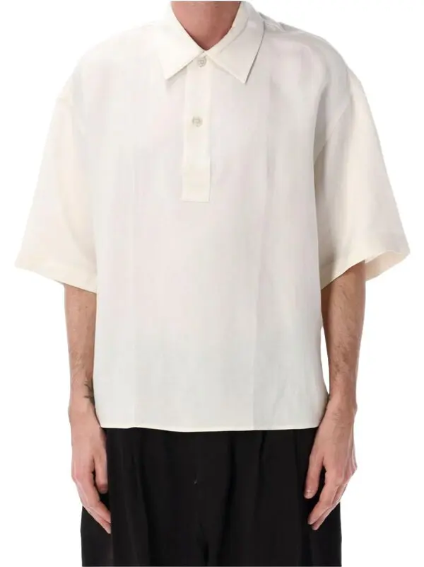 Studio Nicholson Lemmer Boxy Short-sleeve Shirt - White