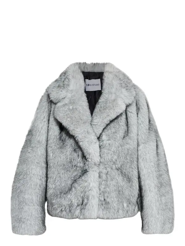 STAND STUDIO India Faux Fur Jacket - Grey