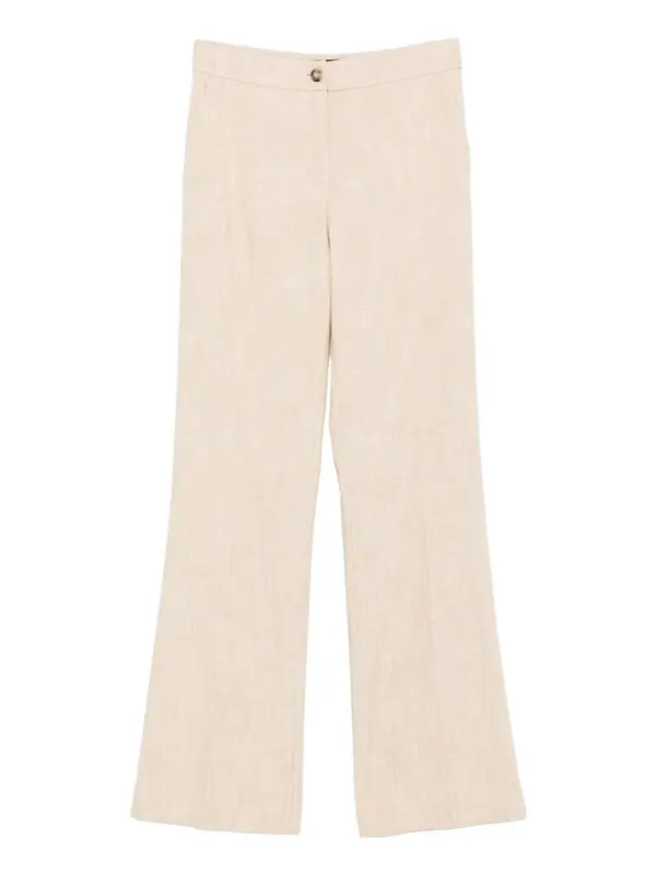 Pinko High Waisted Flared Suit Trousers - Nude