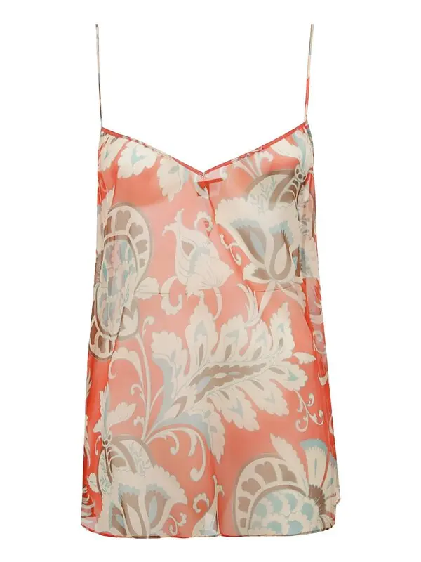 Etro Paisley Print Camisole Top - Orange