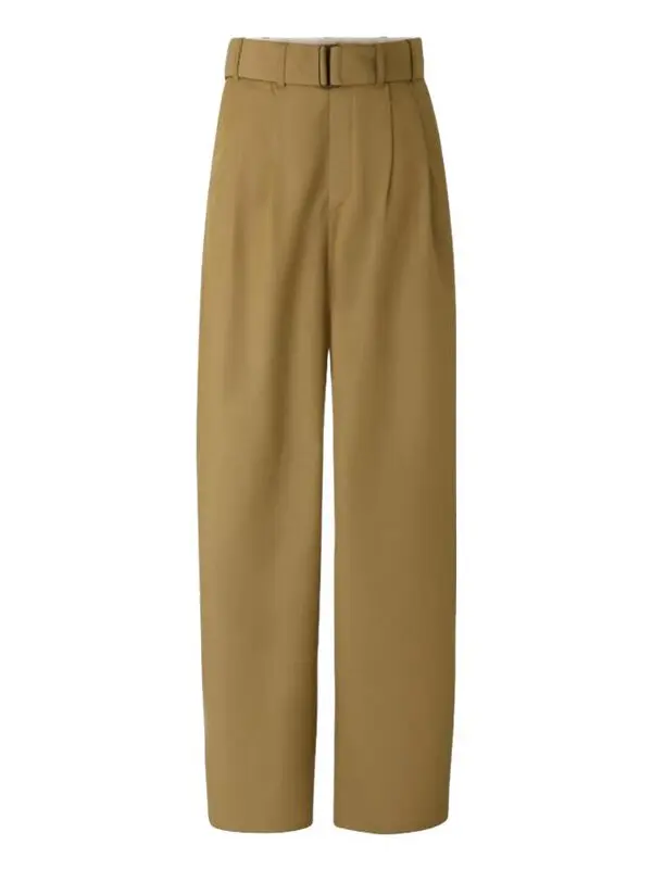 Soeur Belted Pleated Trousers - Brown