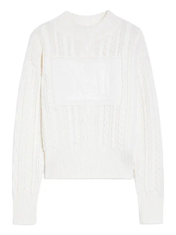 Max Mara Miranda Crewneck Knit Jumper - White