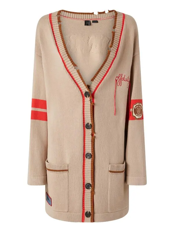 Pinko Varsity Cardigan - Nude