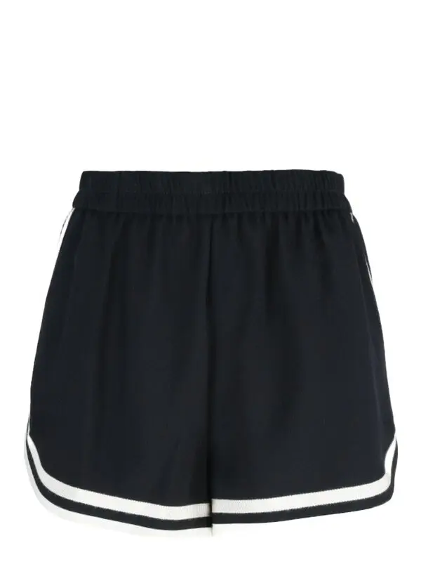 Red Valentino Elasticated Waist Track Shorts With Logo Detail - Black