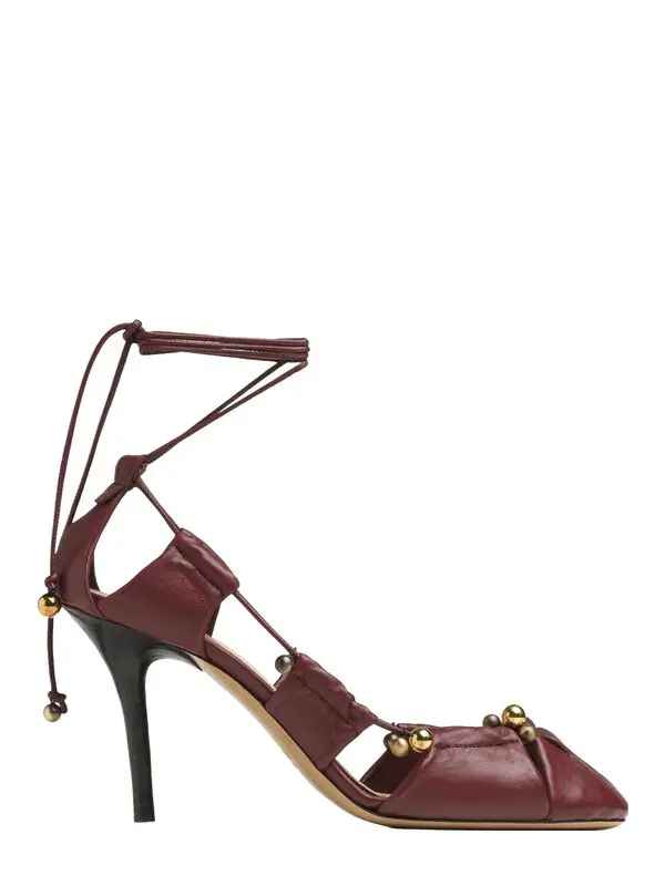 Chloé Luna Knotted Strap Pumps - Storm Red