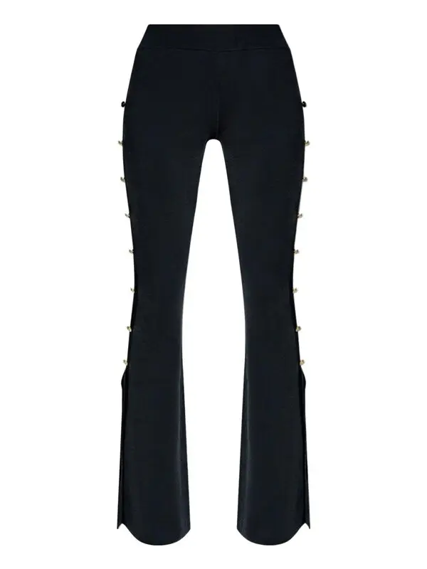 Versace Button-detailed Flare Pants - Black