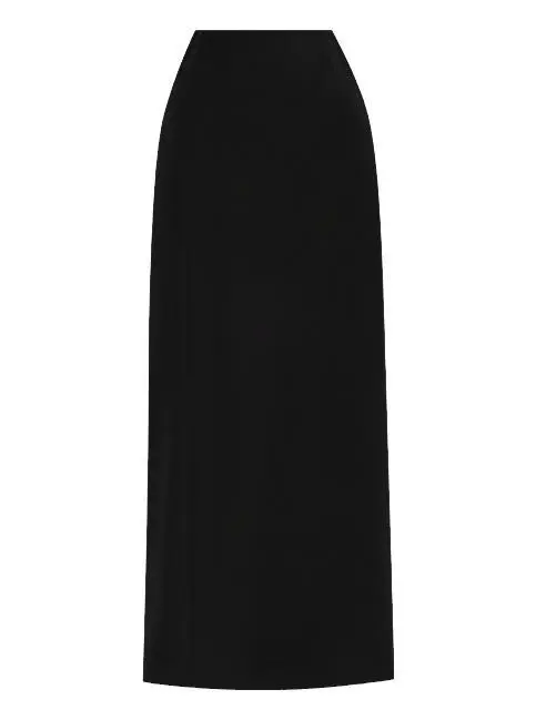 Balenciaga Maxi Skirt With Back Slit - Black
