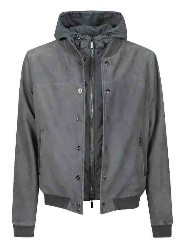 MOORER Hooded Jacket - Grey