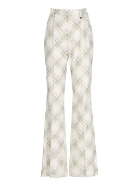 VIVIENNE WESTWOOD Checked Flared Pants - White