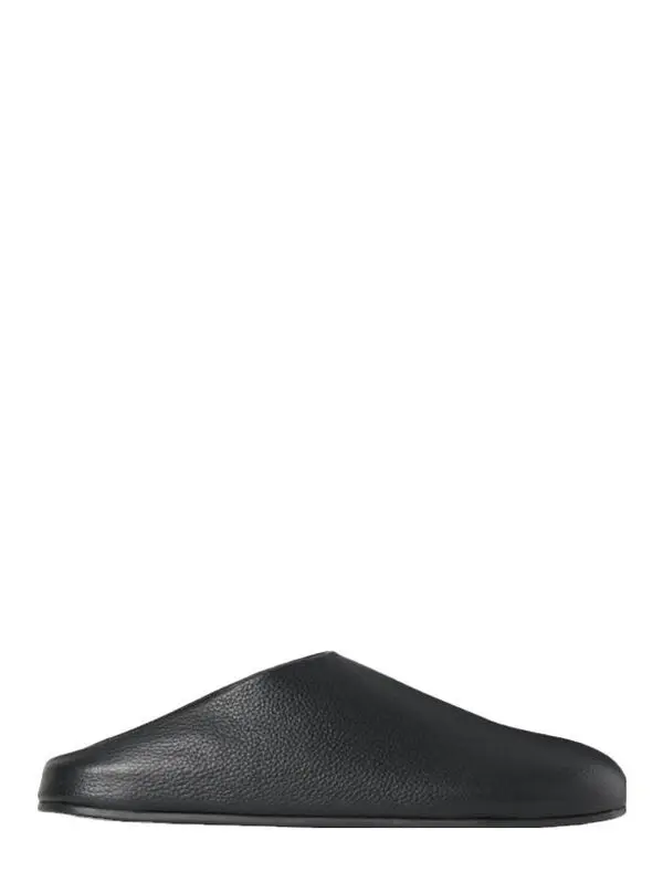 THE ROW Leather Mules - Black