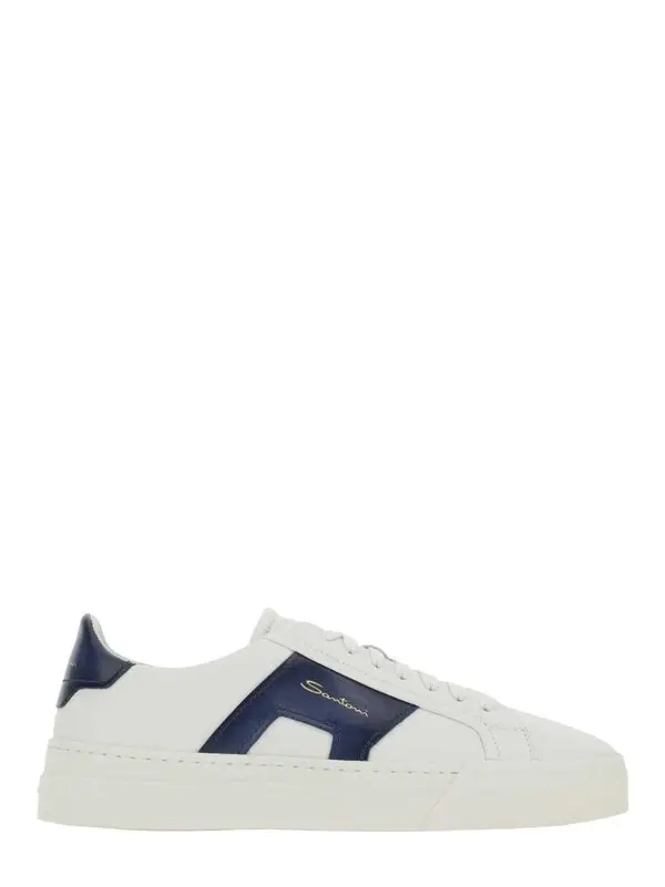 Santoni Double Buckle Sneakers - White