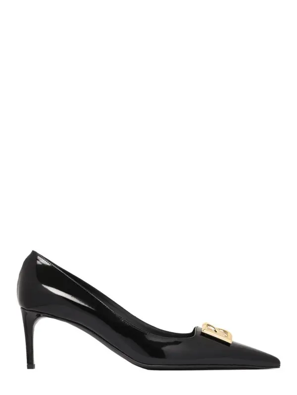 Dolce & Gabbana Logo Plaque Pointed Toe Pumps - Black