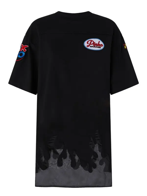 Pinko Logo-appliqué T-shirt - Black