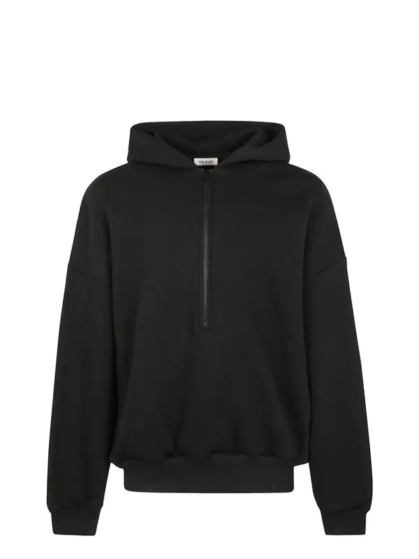 Fear Of God Half Zip Hoodie - Black