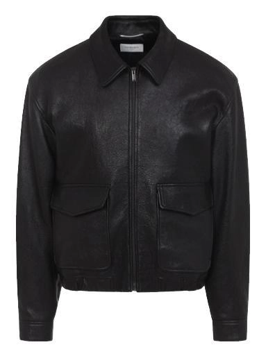 Saint Laurent Zip-up Short Jacket - Black