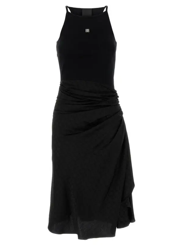 Givenchy Monogram 72 Sleeveless Midi Dress - Black