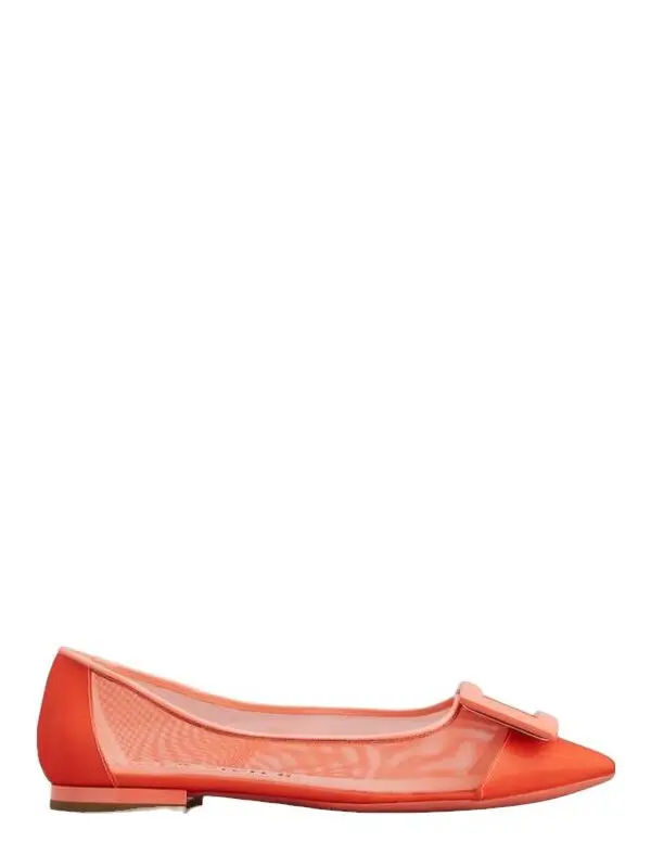 ROGER VIVIER Gommettine Ballerinas In Mesh Fabric - Red