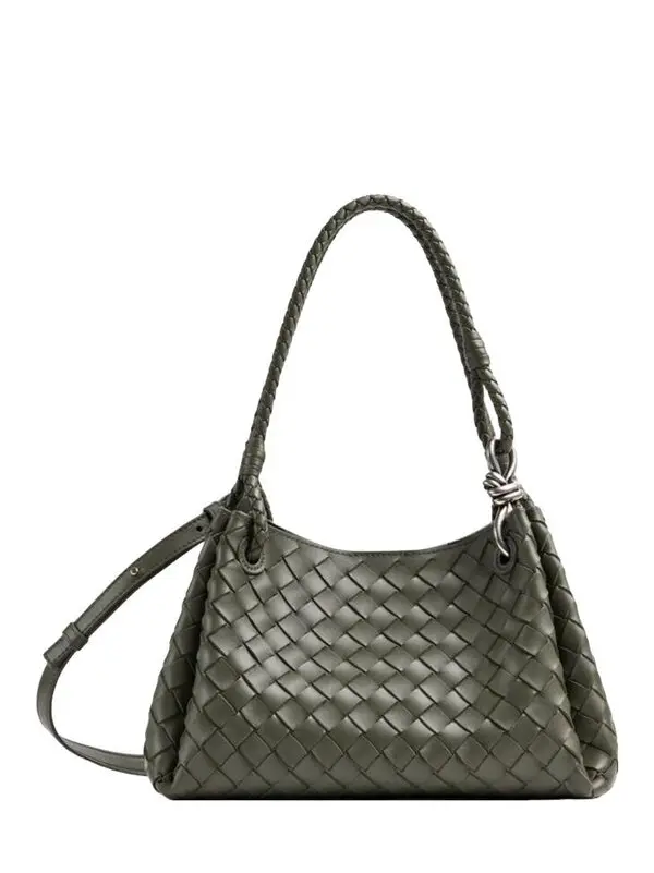 Bottega Veneta Intrecciato Leather Shoulder Bag - Pickle