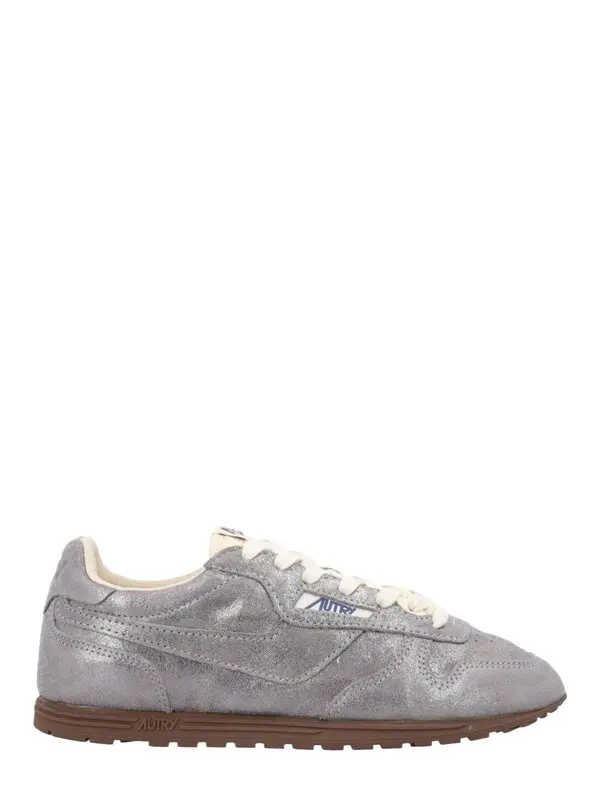 AUTRY Crackled Low-top Sneakers - Gray
