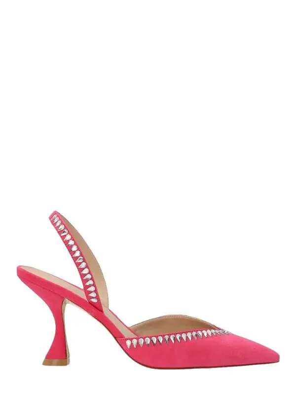 STUART WEITZMAN Gemcut Xcurve Embellished Slingback Pumps - Red