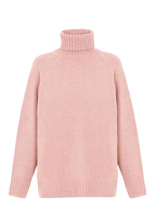 P.a.r.o.s.h High Neck Ribbed Wool Sweater - Pink
