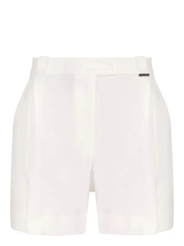 Brunello Cucinelli Monili Detailed High-waisted Shorts - White